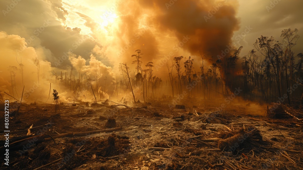 Deforestation: A real photo depicting the destruction of forests ...