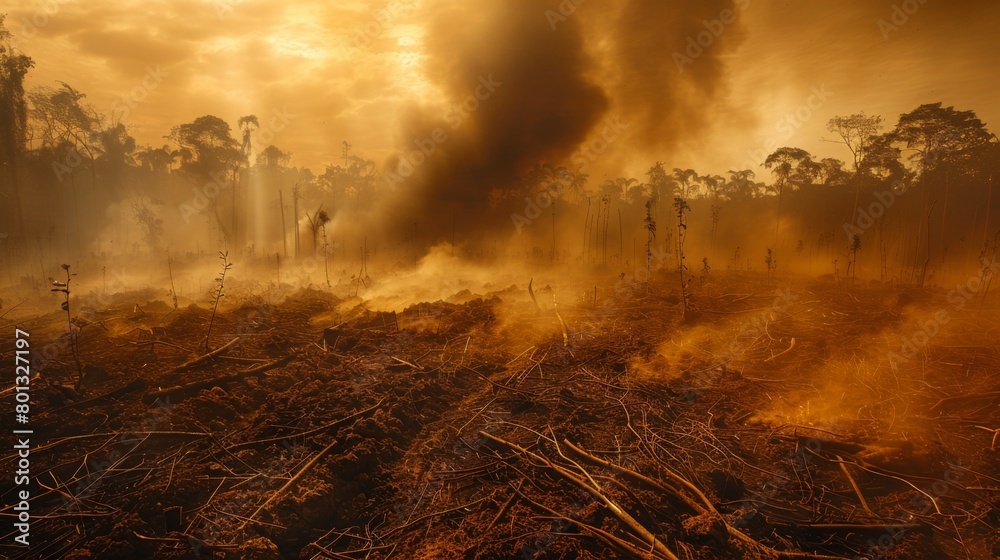 Deforestation: A real photo depicting the destruction of forests ...