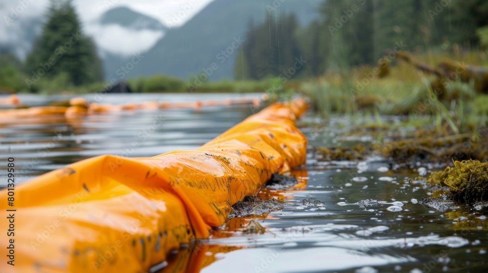 A real photo shot showcasing environmental protection measures, such as ...