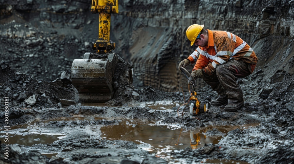 Exploration Phase: A real photo shot depicting geologists conducting ...
