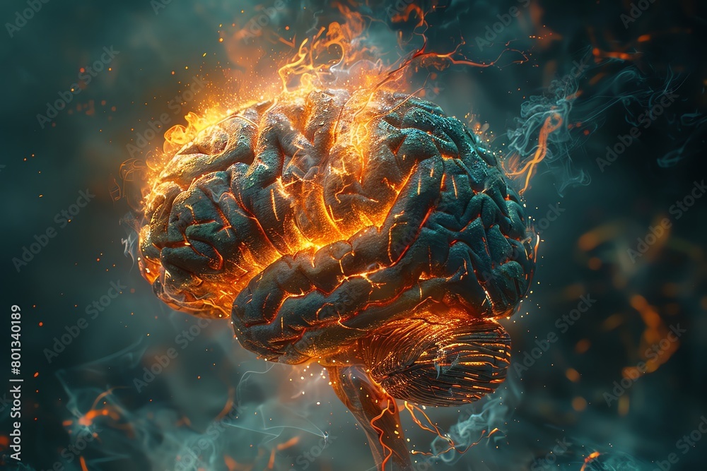 A hyper-realistic image of an anatomical Ventricles of the brain ...