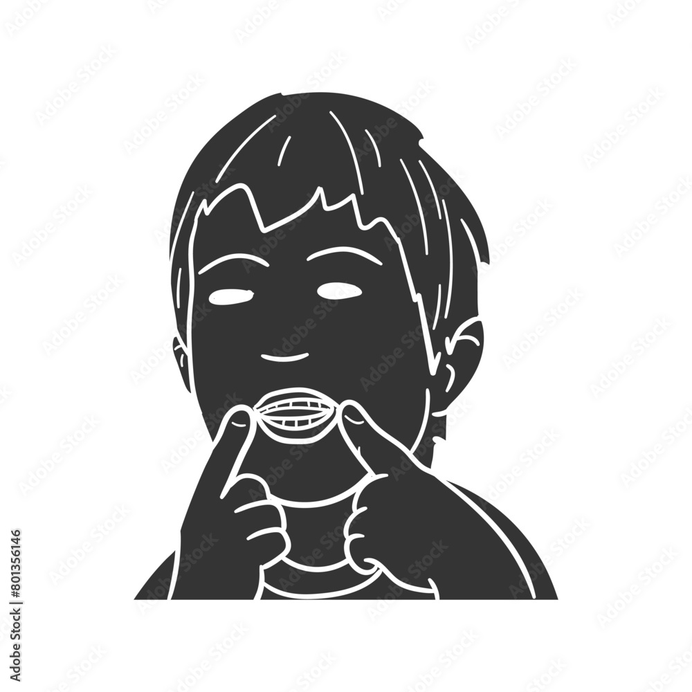 SLP Kid Icon Silhouette Illustration. Speech Language Therapy Vector ...