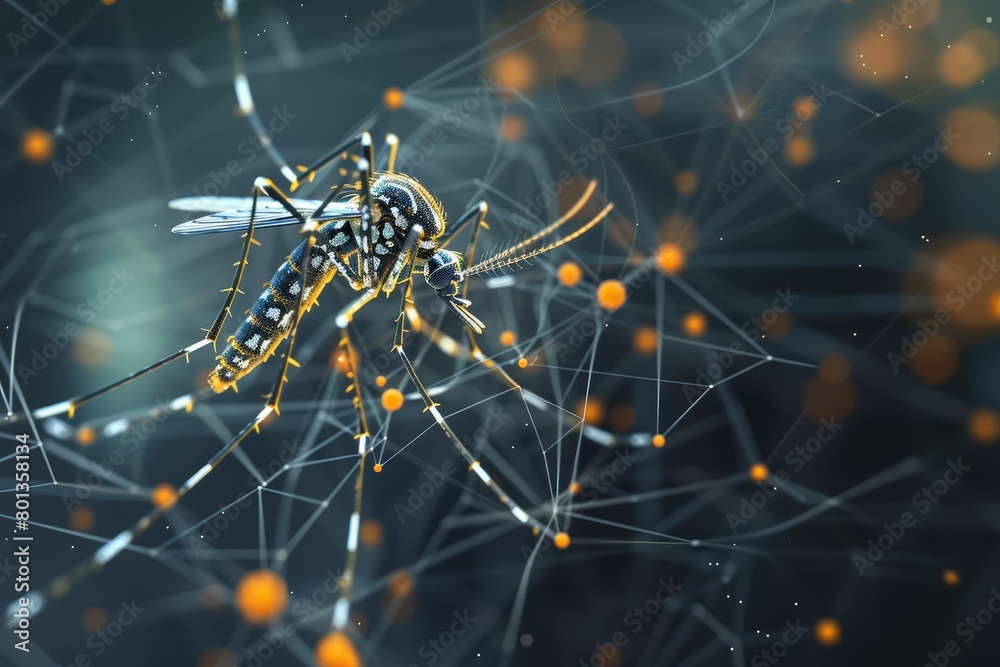 Dengue fevers complex transmission cycle is depicted with ...