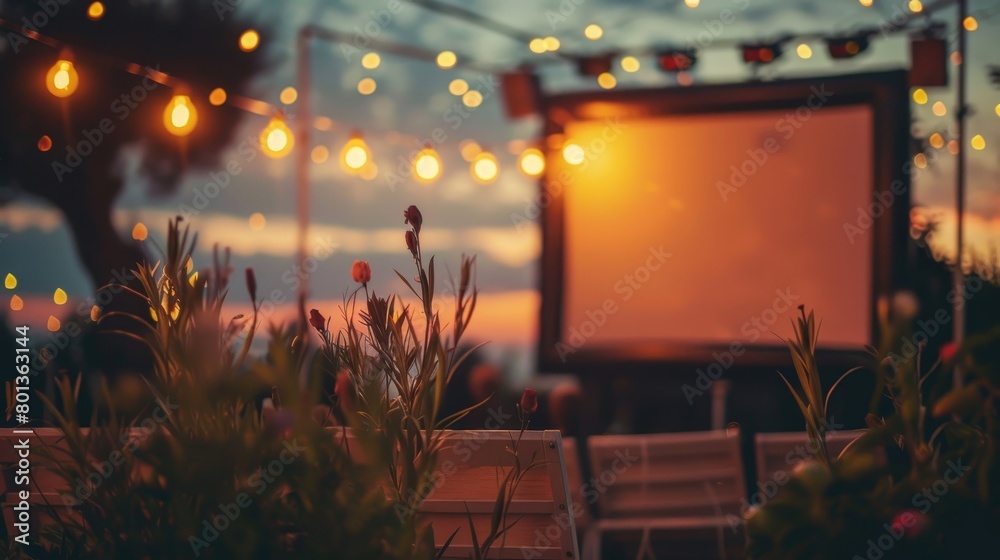 Creating a cozy setup for outdoor movie nights and open-air screenings ...
