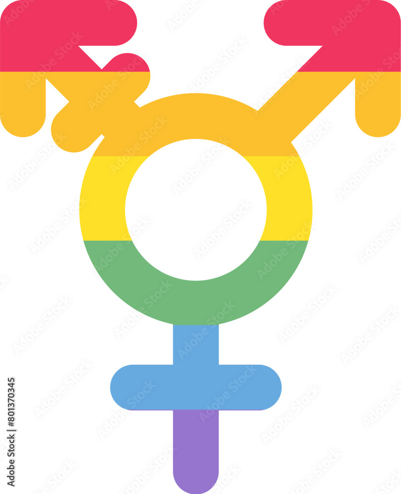 Rainbow Gender Transgender sign in rainbow stripped colors. LGBT party ...