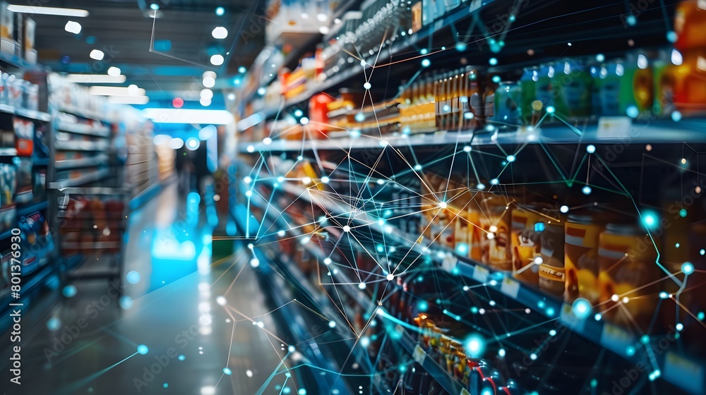 advancements in retail technology with a high-resolution image of an AI ...