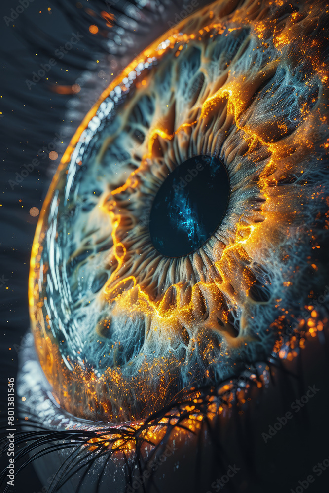 A 3D model of the Helix Nebula, focusing on its eye-like appearance and ...