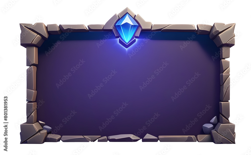 Stone frame for game design. UI frame. Casual game frame. Stone frame ...