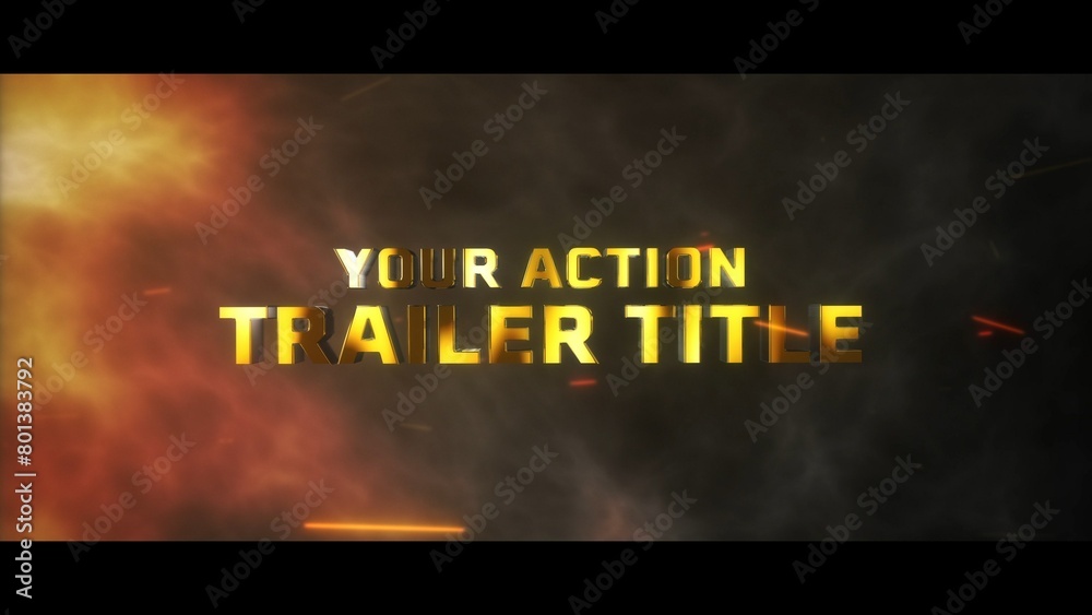 Epic Blockbuster Movie Clean Title Intro Stock Template | Adobe Stock