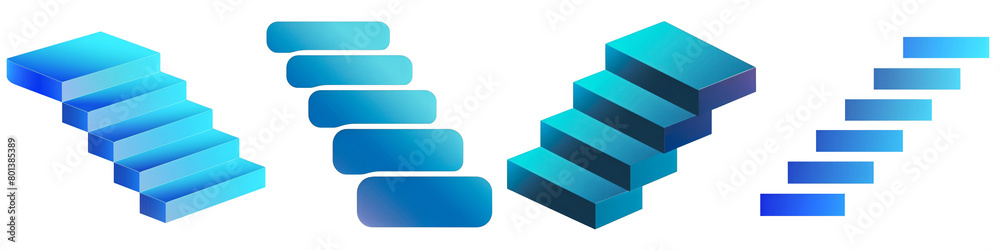 Steps clipart collection, symbol, logos, icons isolated on transparent ...