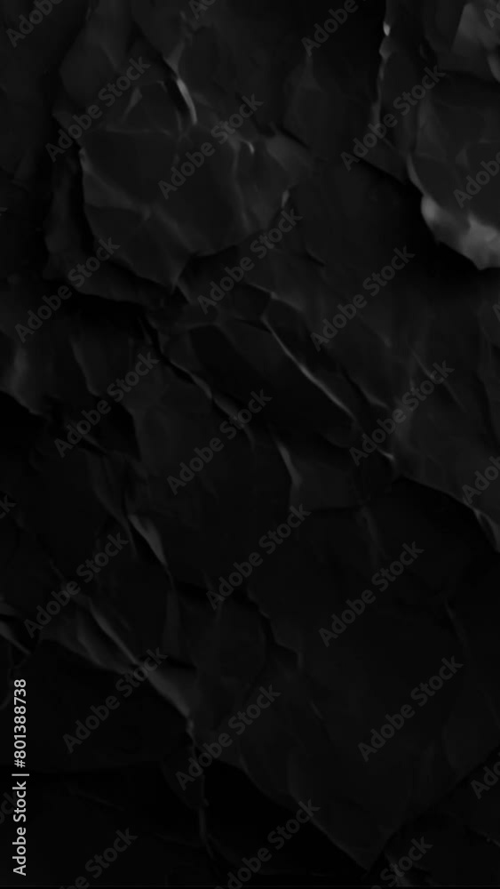 Vertical Black crumbled paper background texture. Black crumpled paper ...