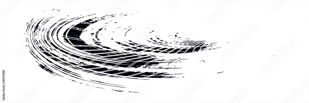 Tire tread marks, wheel textures, tire marks - car racing, motocross ...