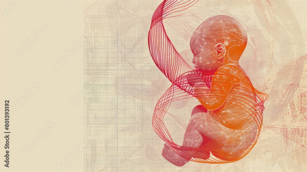 Fetal development visualized with abstract graphics and calculations ...