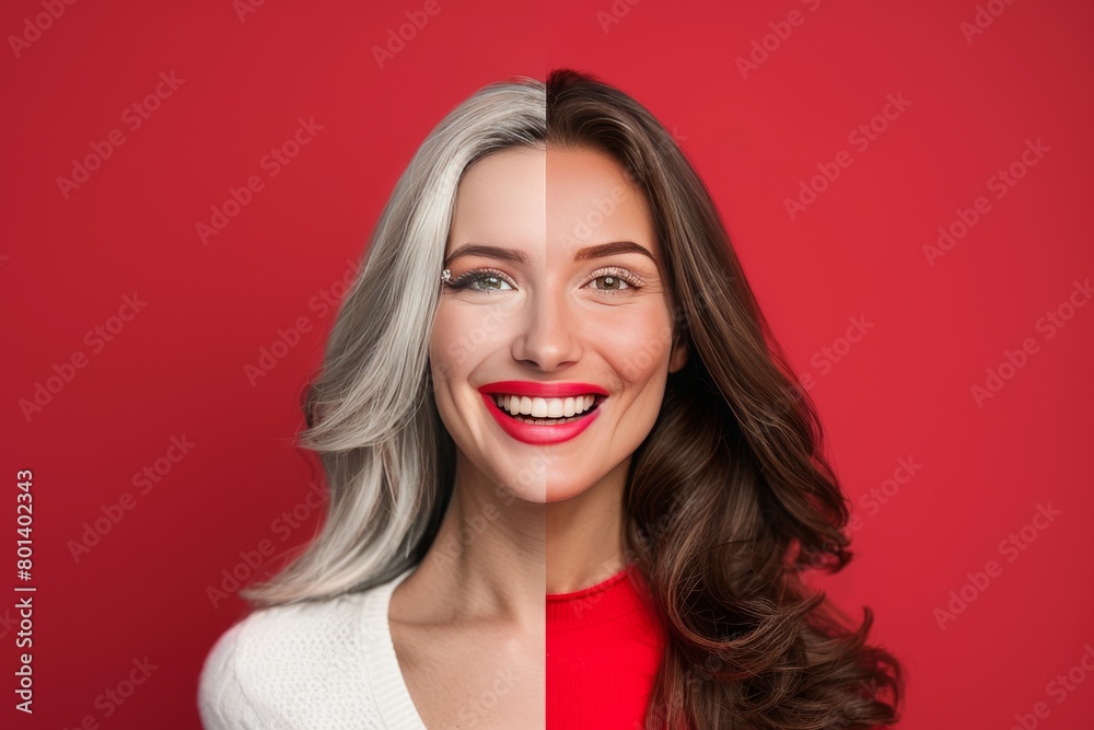 Managing aging with exercise and anti aging cream, visualizing age ...