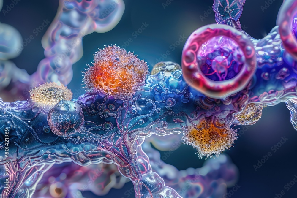 Microscope Marvels A close-up photo of a microscopic organism ...