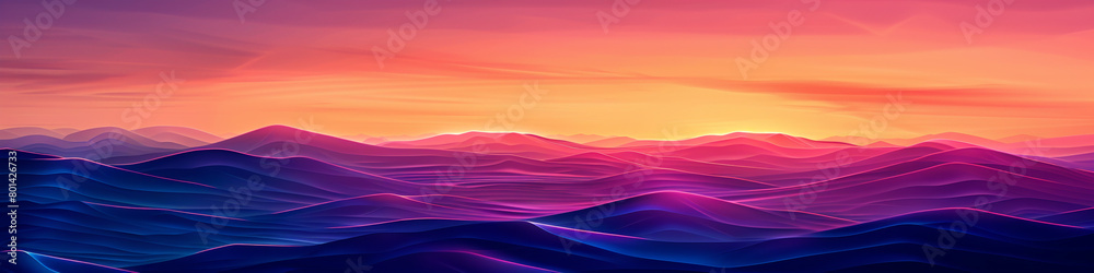 Experience the awe-inspiring beauty of a sunrise gradient, as the ...