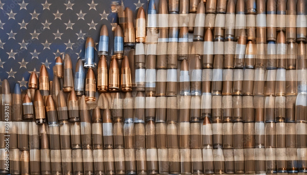 thin blue line usa flag formed out of bullets illustration generative ...