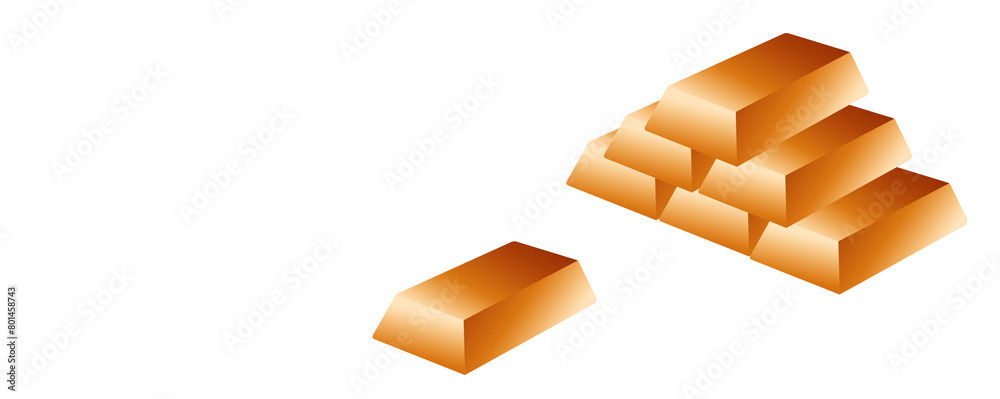 copper ingots stacked side by side. many shiny copper bricks Stock ...