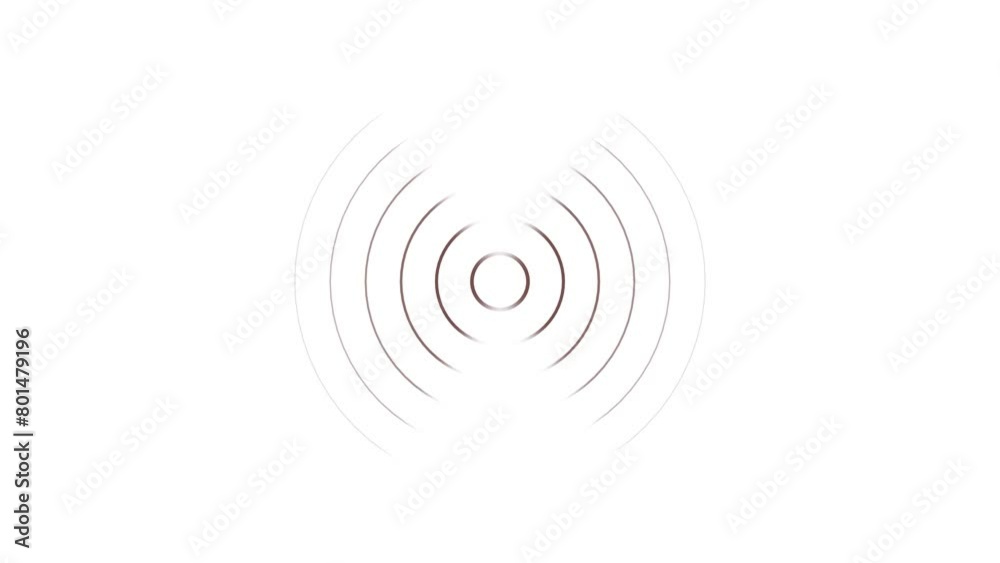 Radio waves background animation and Expanding graphics. Radio wave ...