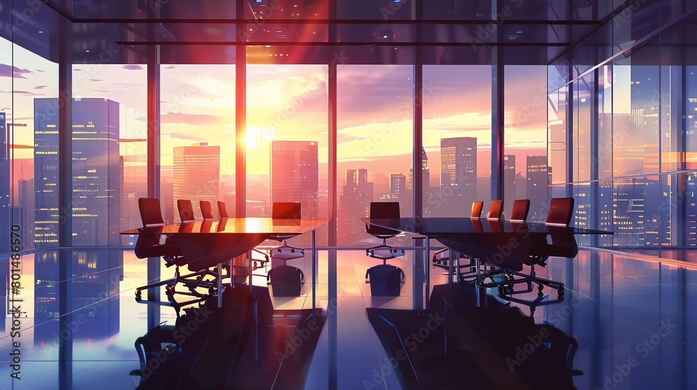 modern conference room interior with large windows office space virtual ...