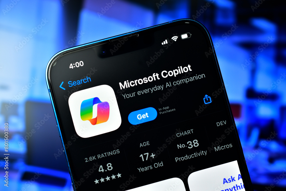 Microsoft copilot app on iphone used to boost productivity with ...