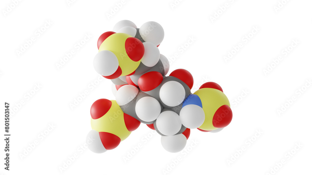 unfractionated heparin molecule, heparin, molecular structure, isolated ...