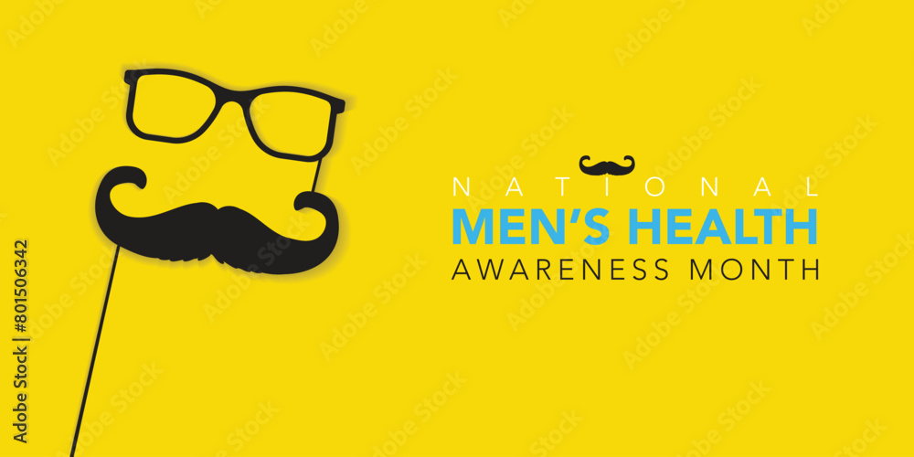 Vector illustration on the theme of Men's health awareness month ...