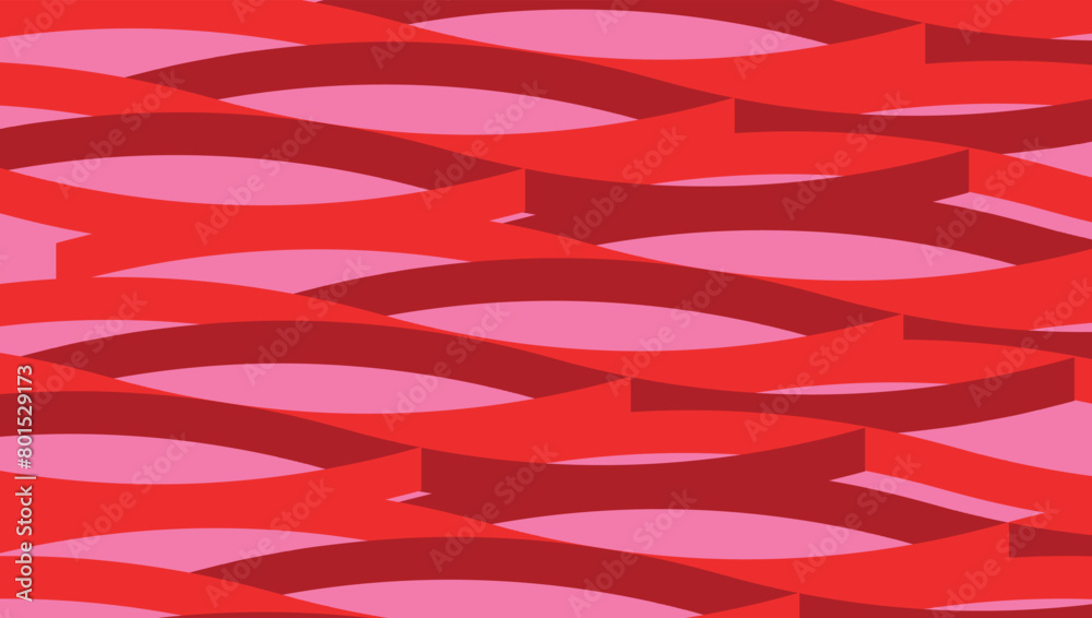 Vector abstract background with red lines in red color on a solid color ...