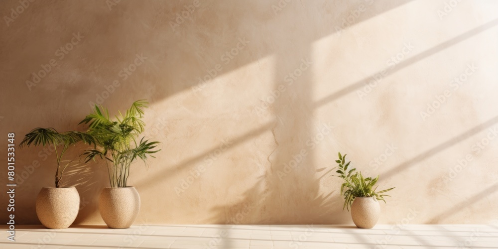 Tan minimalistic abstract empty stone wall mockup background for ...