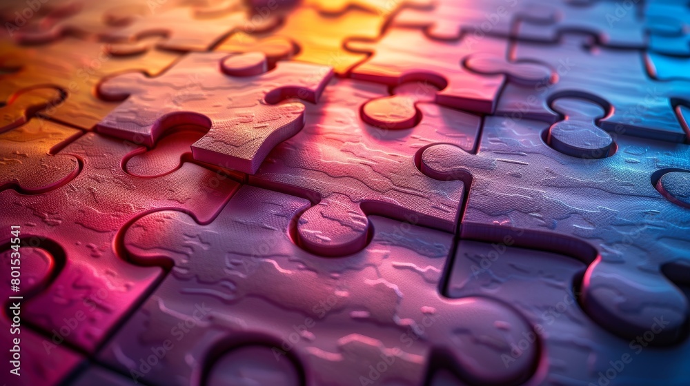 Puzzle pieces grid. Jigsaw tiles, puzzle piece and puzzle detail with ...