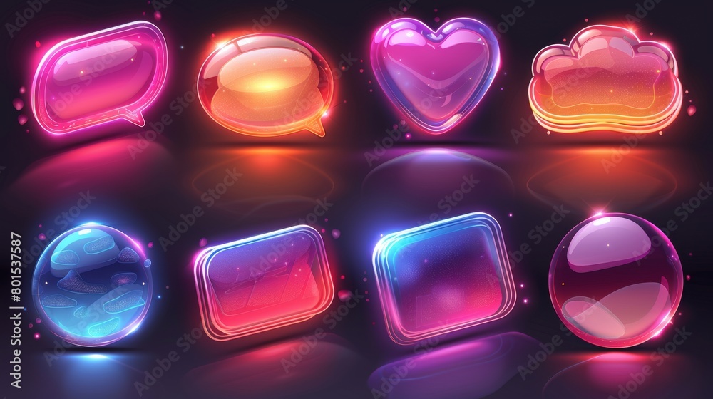 Banner with callout titles. Futuristic template, digital text frame ...