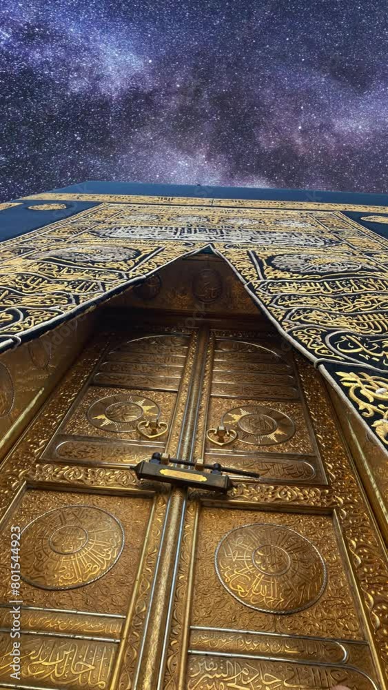 Kaaba Masjid Al Haram Moving Galaxy Time Lapse. Makkah Mecca. Islamic ...
