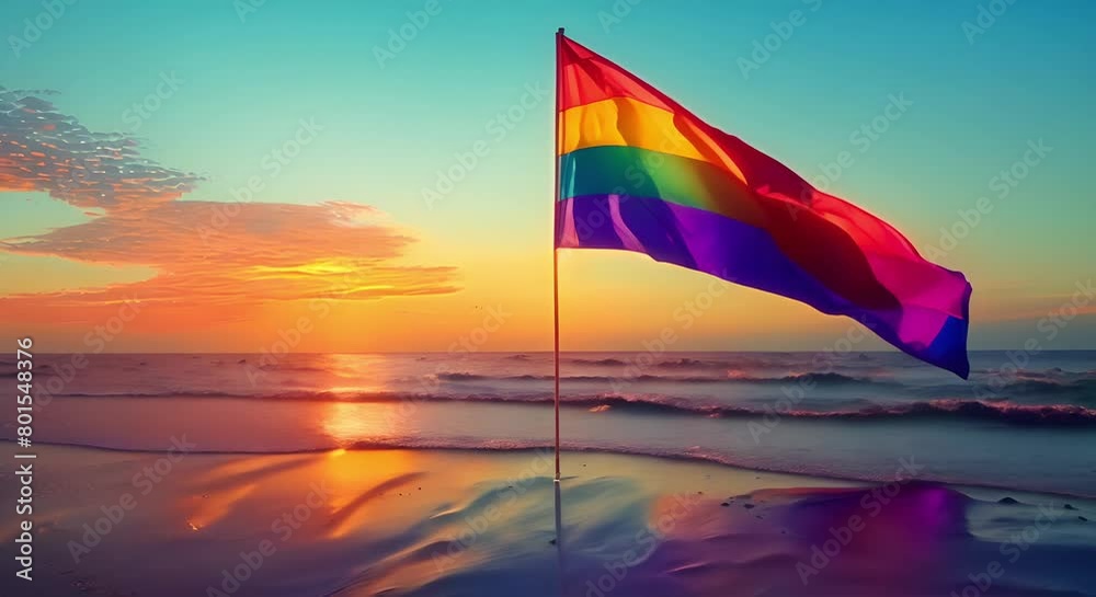 Colorful LGBTQ Pride flag symbolizing diversity and connection for LGBT ...