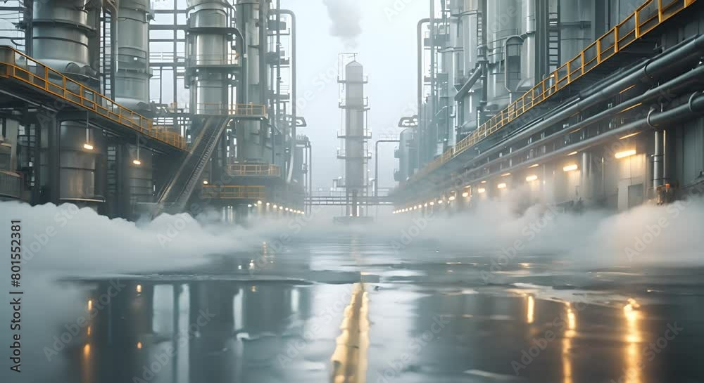 Steam rising through connecting tubes in distillation columns for ...