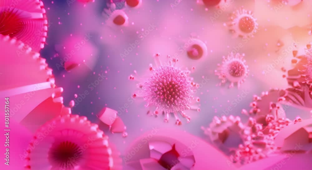 Medical illustration of cancer cells and gene editing technology ...