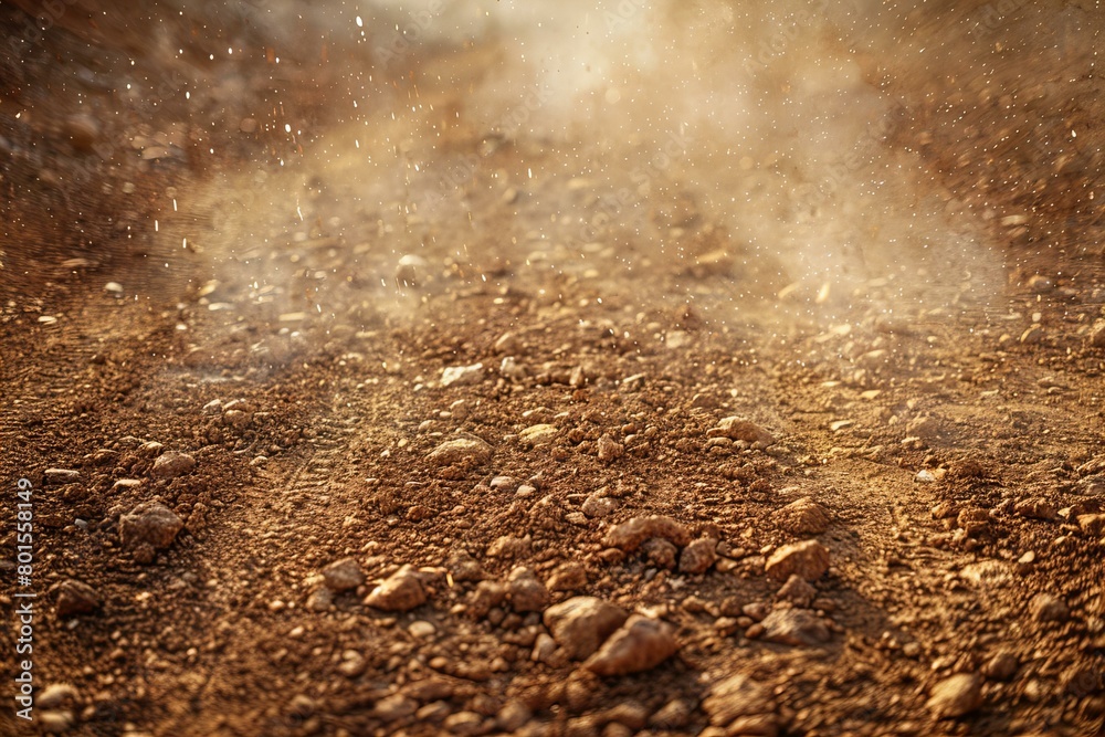 Dusty Terrain with Brown Earth and Dynamic Texture Stock Illustration ...