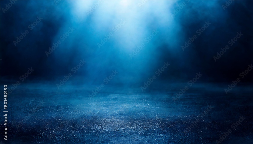 dark blue abstract background in cyclorama style in misty atmosphere ...