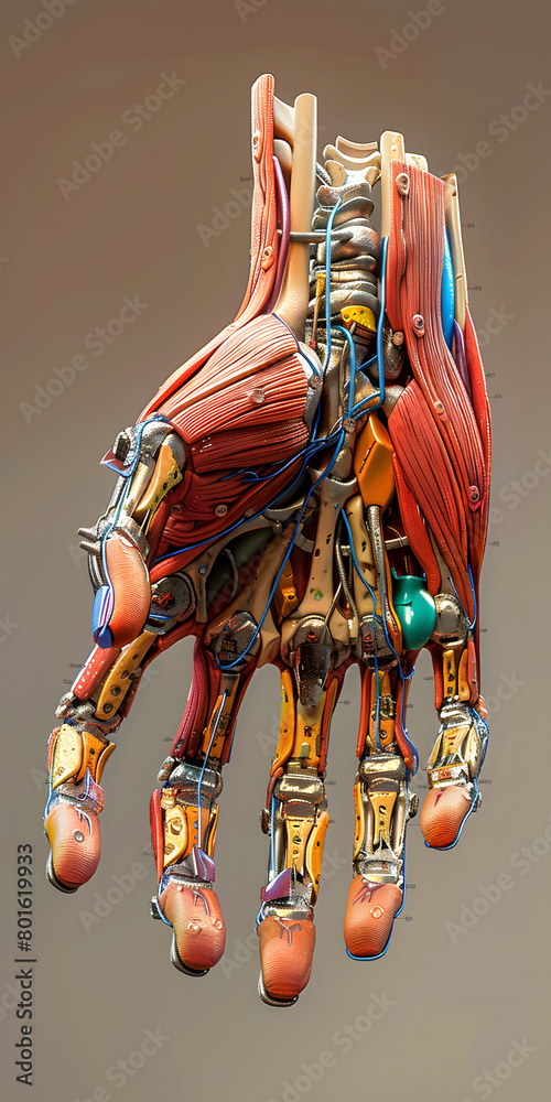 Anatomia da Mão Humana com Diversas Partes Rotuladas Stock Illustration ...