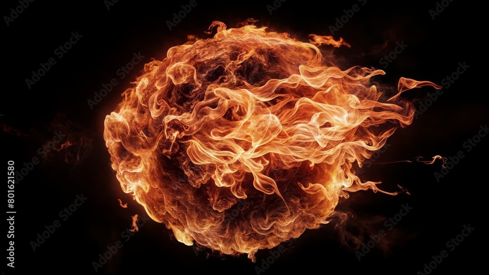 Close-up of a Single Flame, Black Backdrop, Hyperrealistic fire flames ...