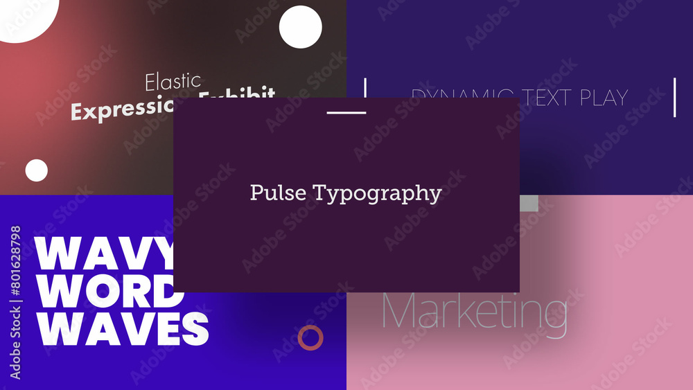 Pure Text Displays | Animated Titles with Control Panels Stock Template ...