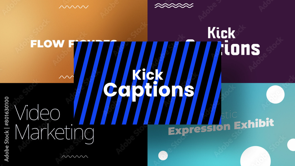 Expressive Text Art | Animated Titles with Control Panels Stock ...