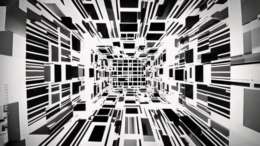 Animated sequences feature abstract shapes that morph and transform ...