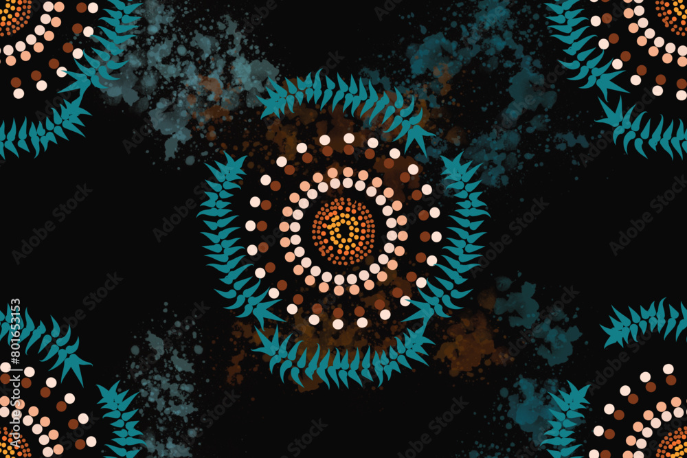 Embroidered vector seamless pattern. Colorful ornament. Ethnic and ...