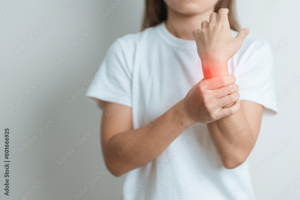 Woman having wrist pain at home, muscle ache due to De Quervain s ...