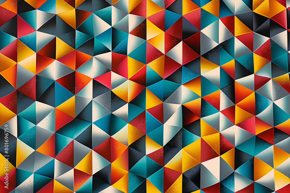 A captivating geometric pattern creating an optical illusion, with a ...