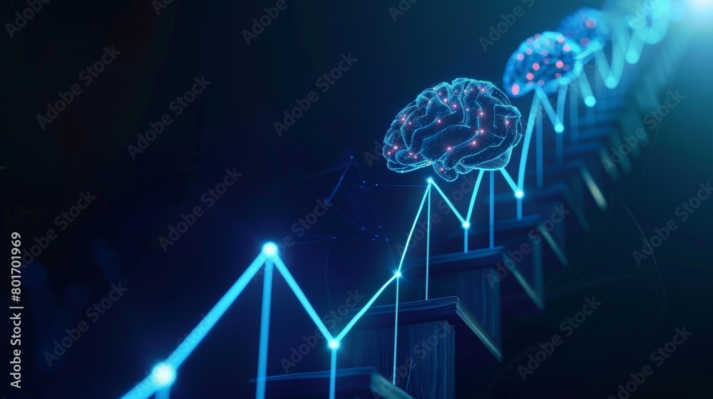 A graph showing the exponential growth of cognitive ability with the ...