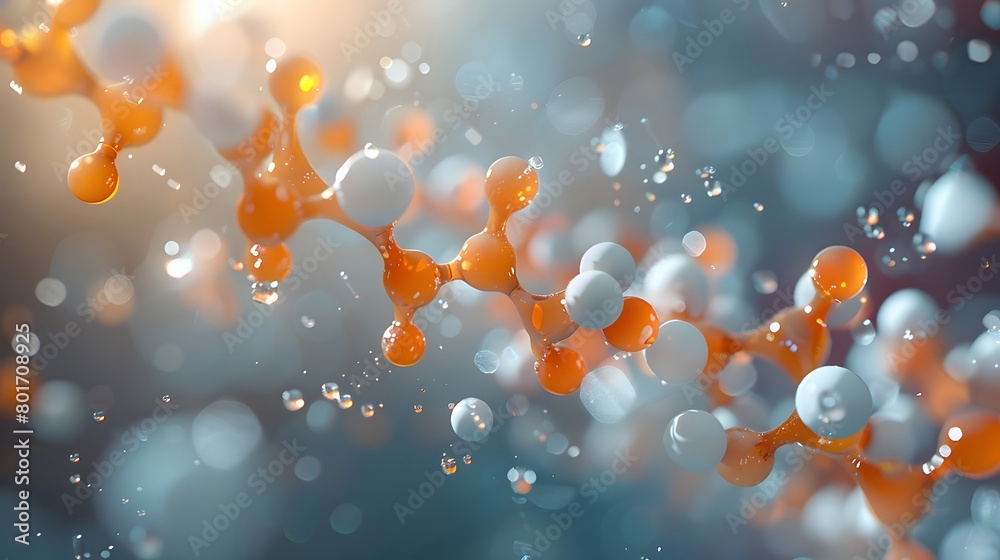 Graphic design of a single mono amino acid molecule for chemistry ...