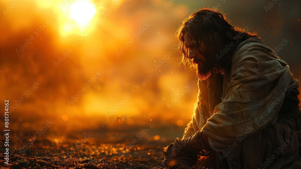 Jesus weeps over Jerusalem, His heart heavy with sorrow for the city He ...