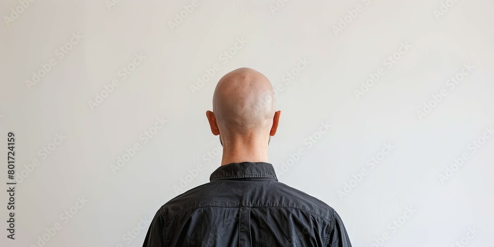 Bald Man's Head from Behind on a Neutral - A thought-provoking view ...