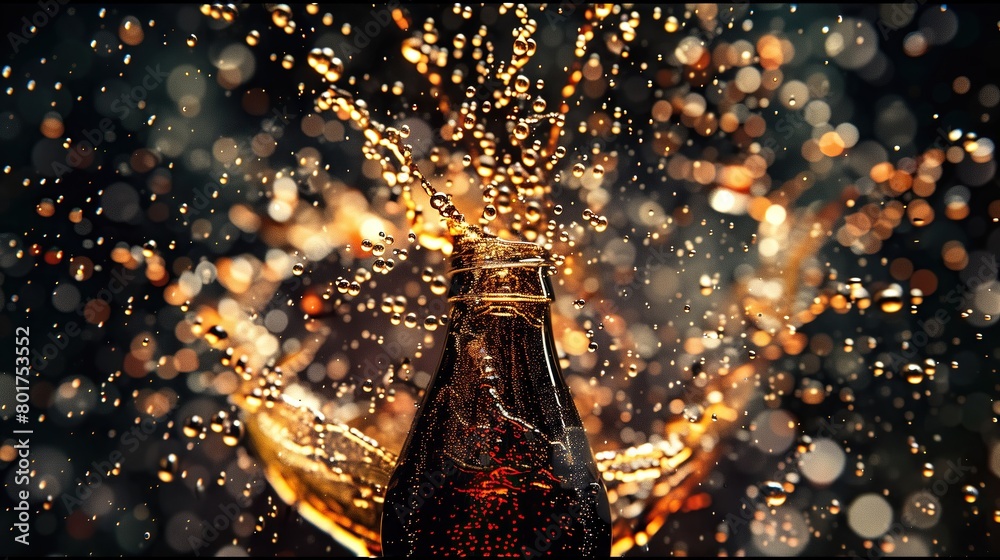 Soda bottle explodes This causes the foamy liquid to swirl around. The ...